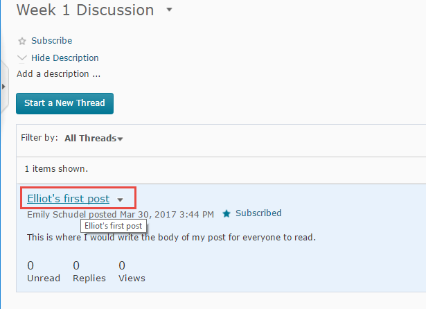 D2L Tool Tip of the Week: Creating Forums and Topics in the Discussion ...