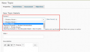 D2L Tool Tip of the Week: Creating Forums and Topics in the Discussion Tool in D2L – Centre for ...