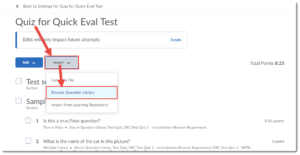 New feature coming to Quizzes – Import from Question Library into Quiz Section – Centre for ...