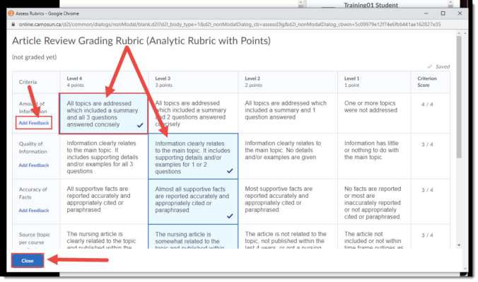 Grading Assignments Using Rubrics in D2L – Centre for Excellence in ...