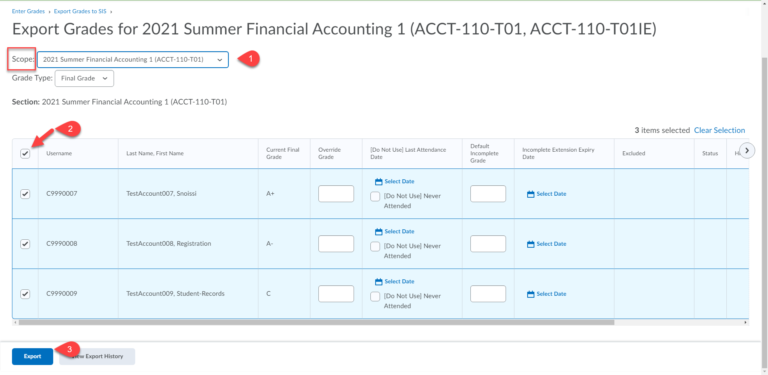 NEW!!! Exporting Final Adjusted Letter Grades from D2L to myCamosun – Centre for Excellence in ...